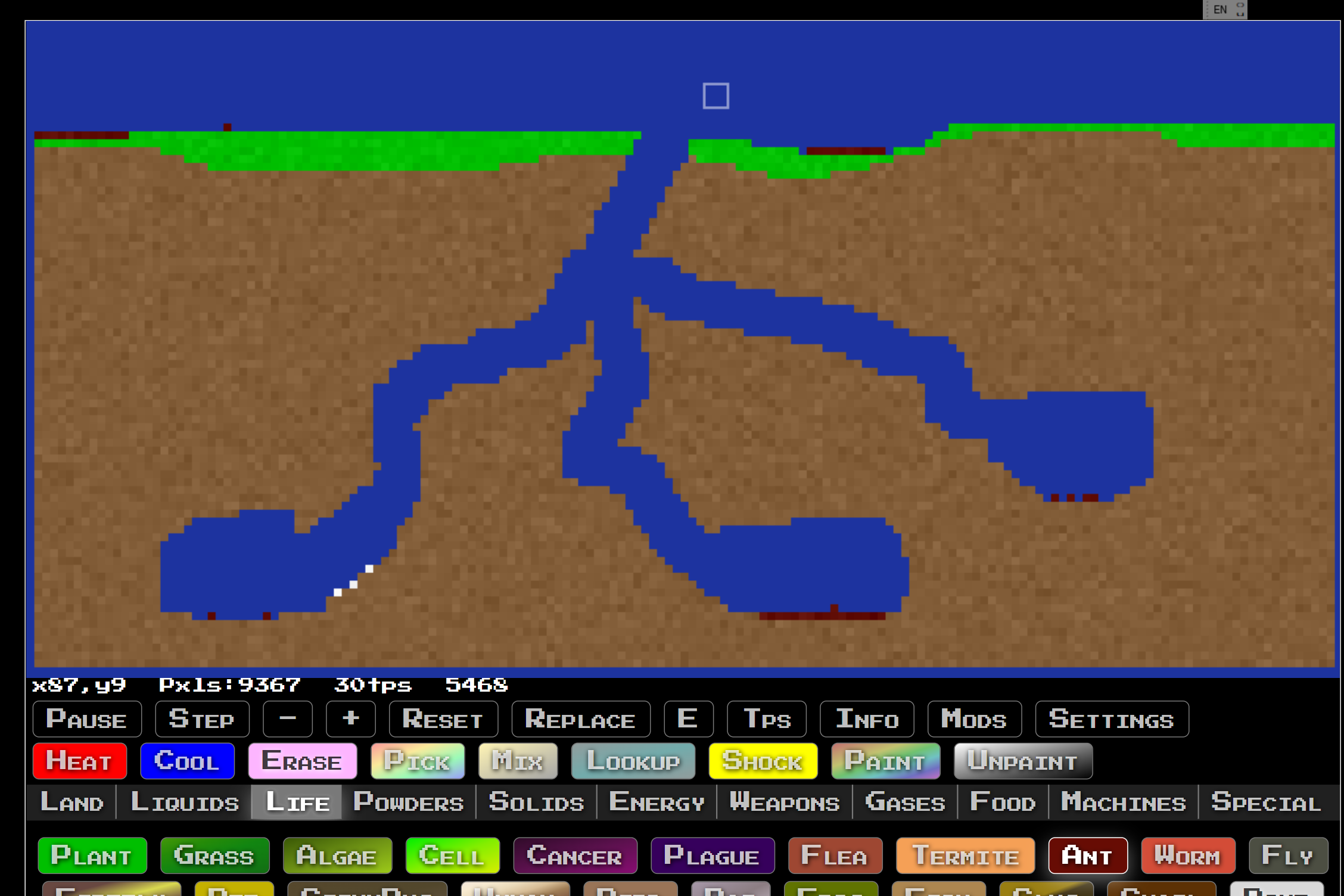 check #ontomata pinned - 🚨 R74n / Sandboxels