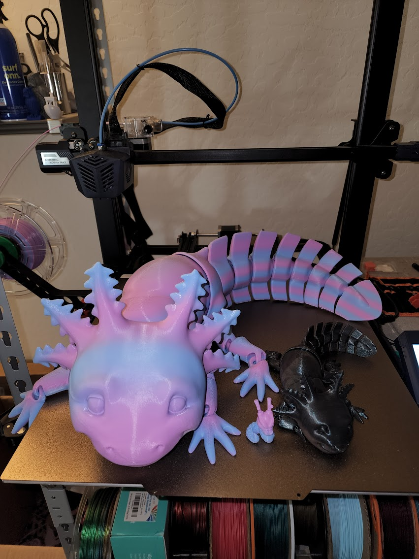 Pretty! The Blue flower looks like our Blue Ombre filament 🥰 - Cookiecad