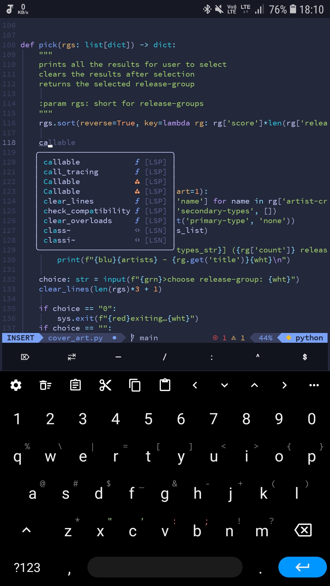 How to add auto completion in vim? - Termux