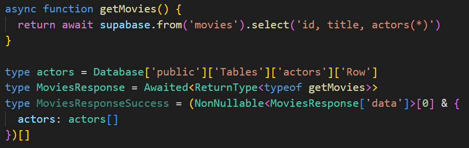 Typescript support in V2 with reading foreign tables - Supabase