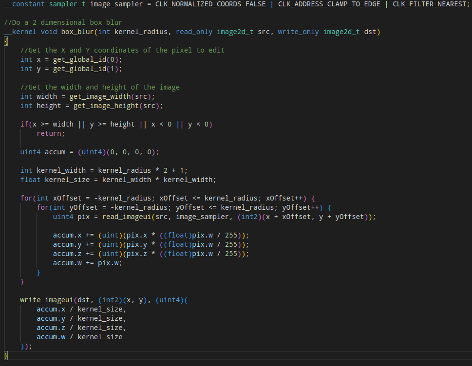 with a fully implemented blur algorithm, i can do 3 passes with a 5x5 ...
