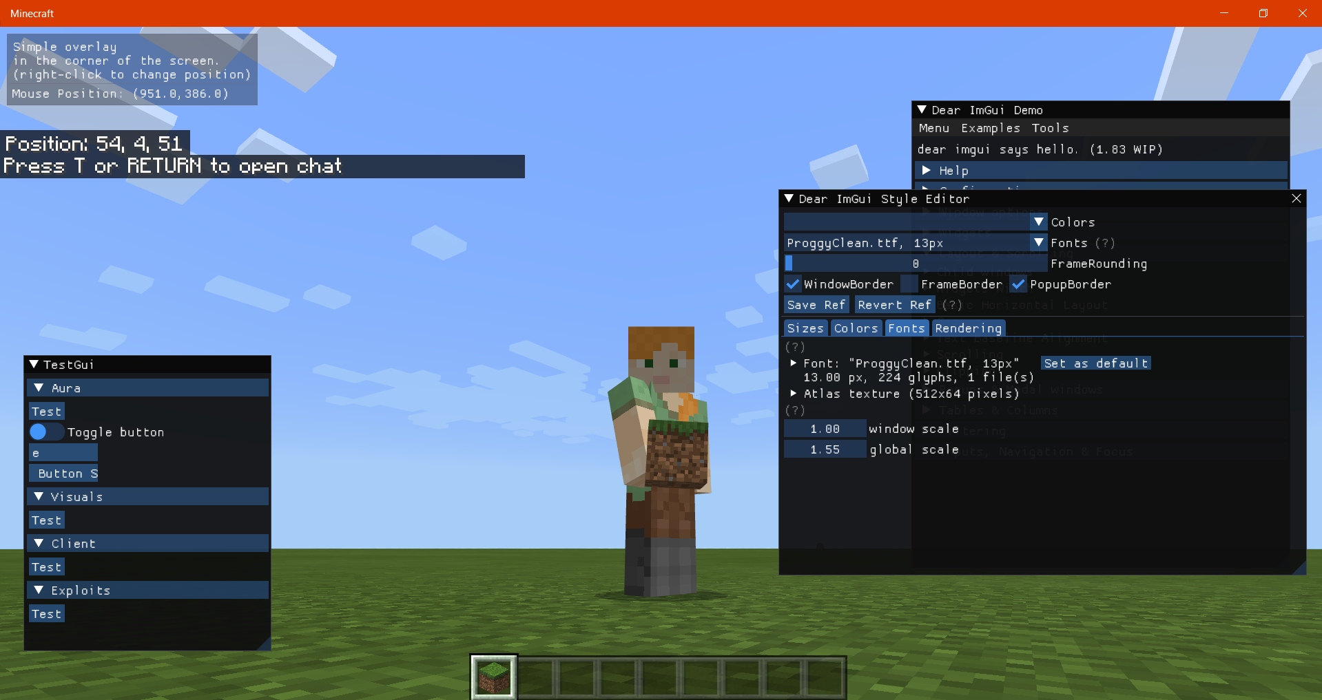 custom gui is also a trick modifying NPC gui and detecting the title (like renaming chest ...
