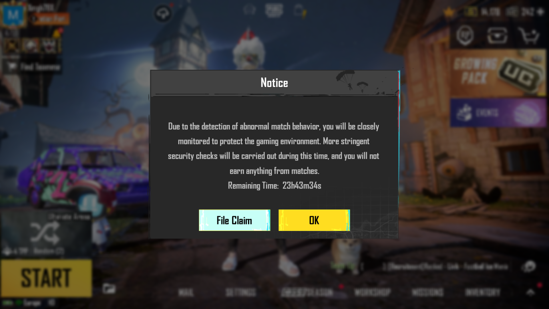 why am i under observation perid ? - PUBG MOBILE