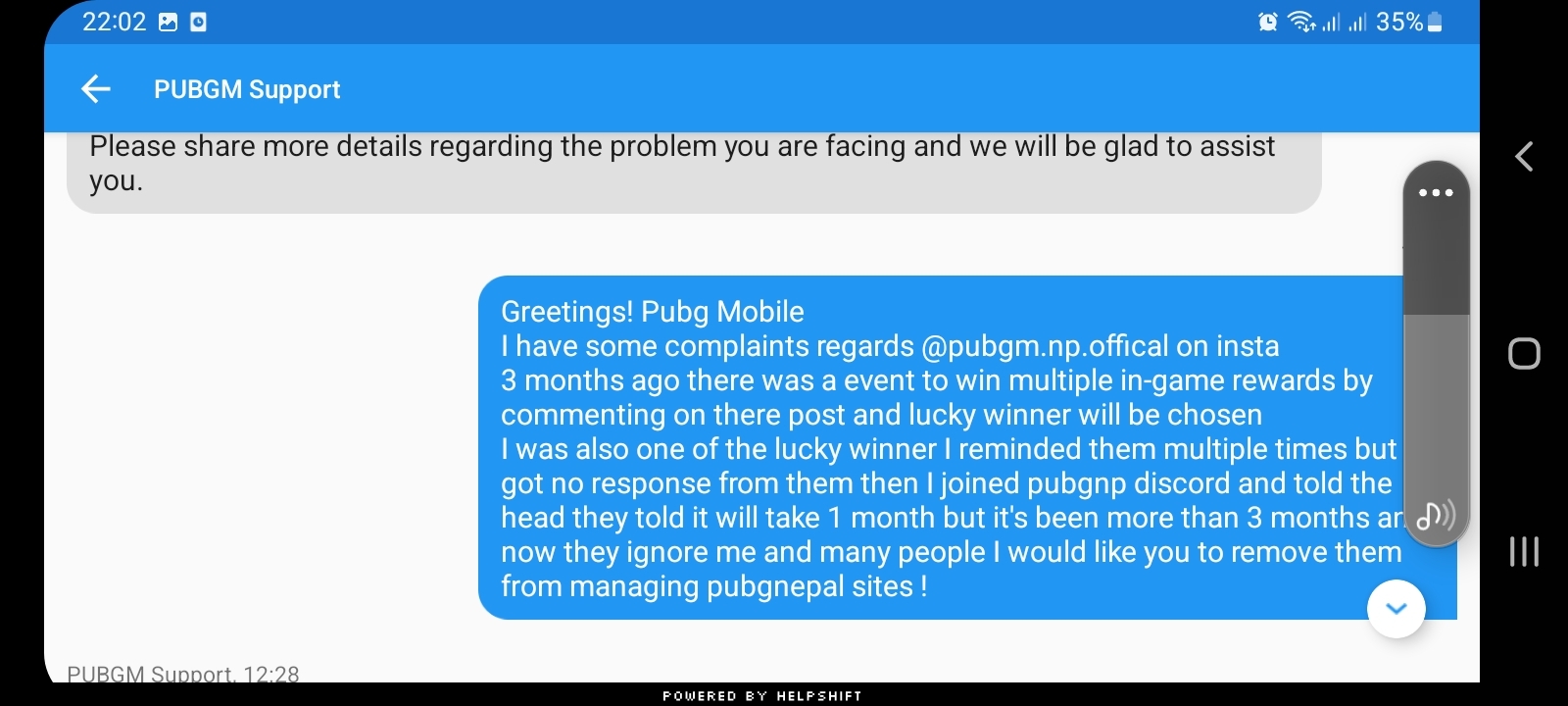 I need someone who can assist me to solve a problem regarding PUBG Mobile's Creator Hub. - PUBG ...