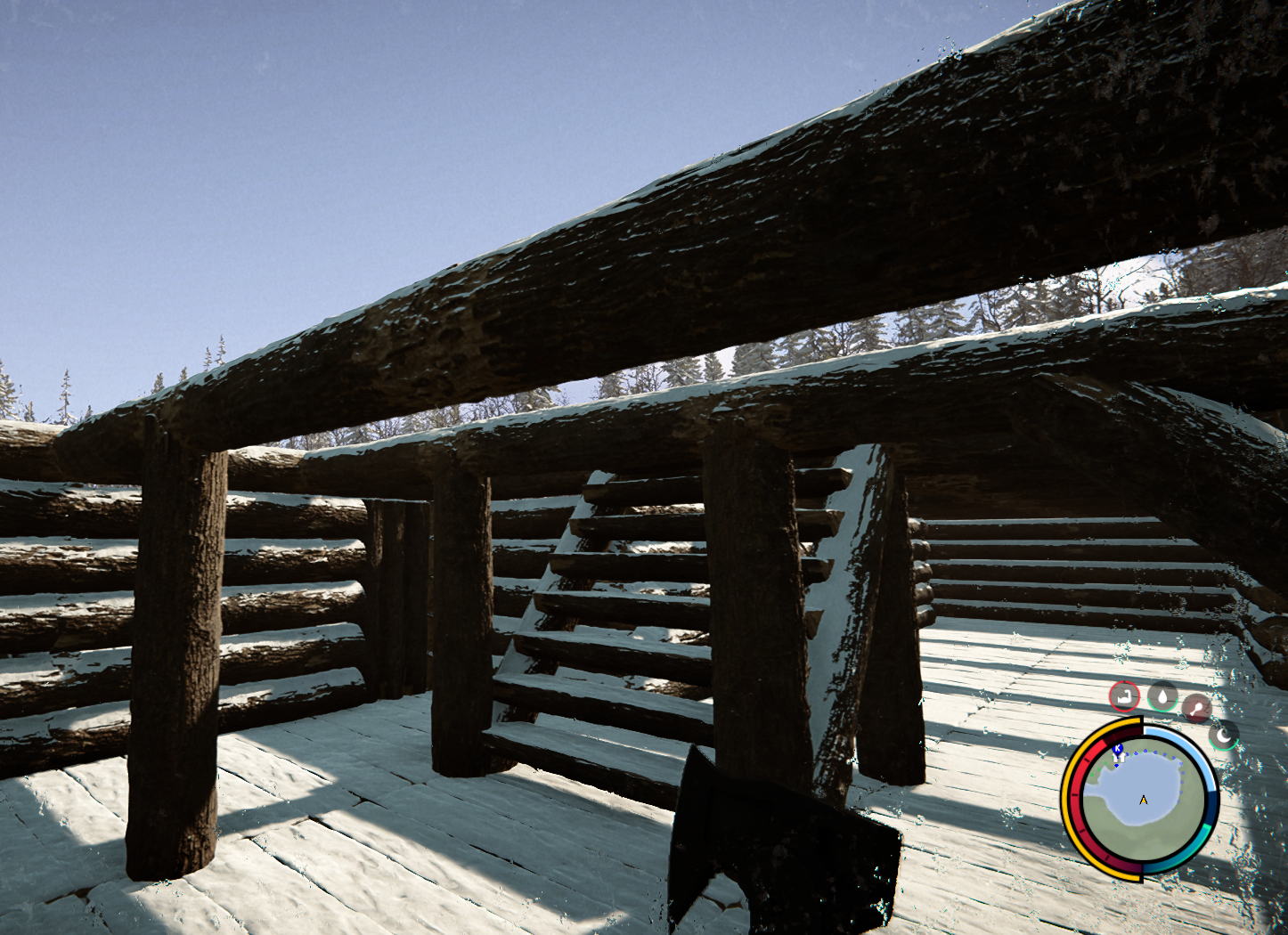 why can i get rid of the log in the first photo but not the secound ...