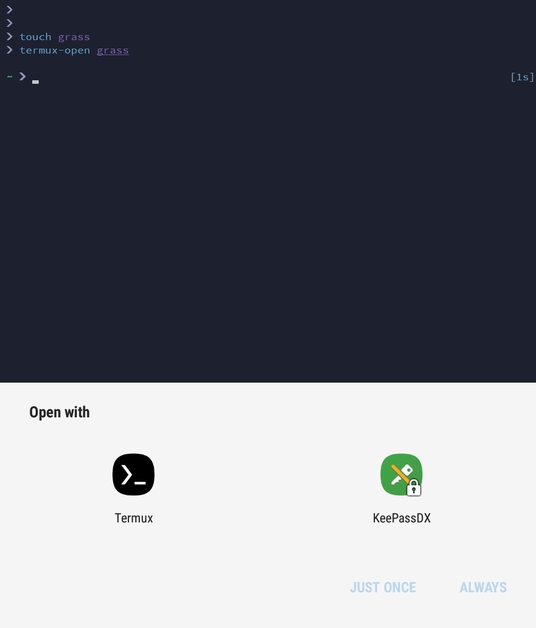 xdg-open/termux-open can't access file - Termux