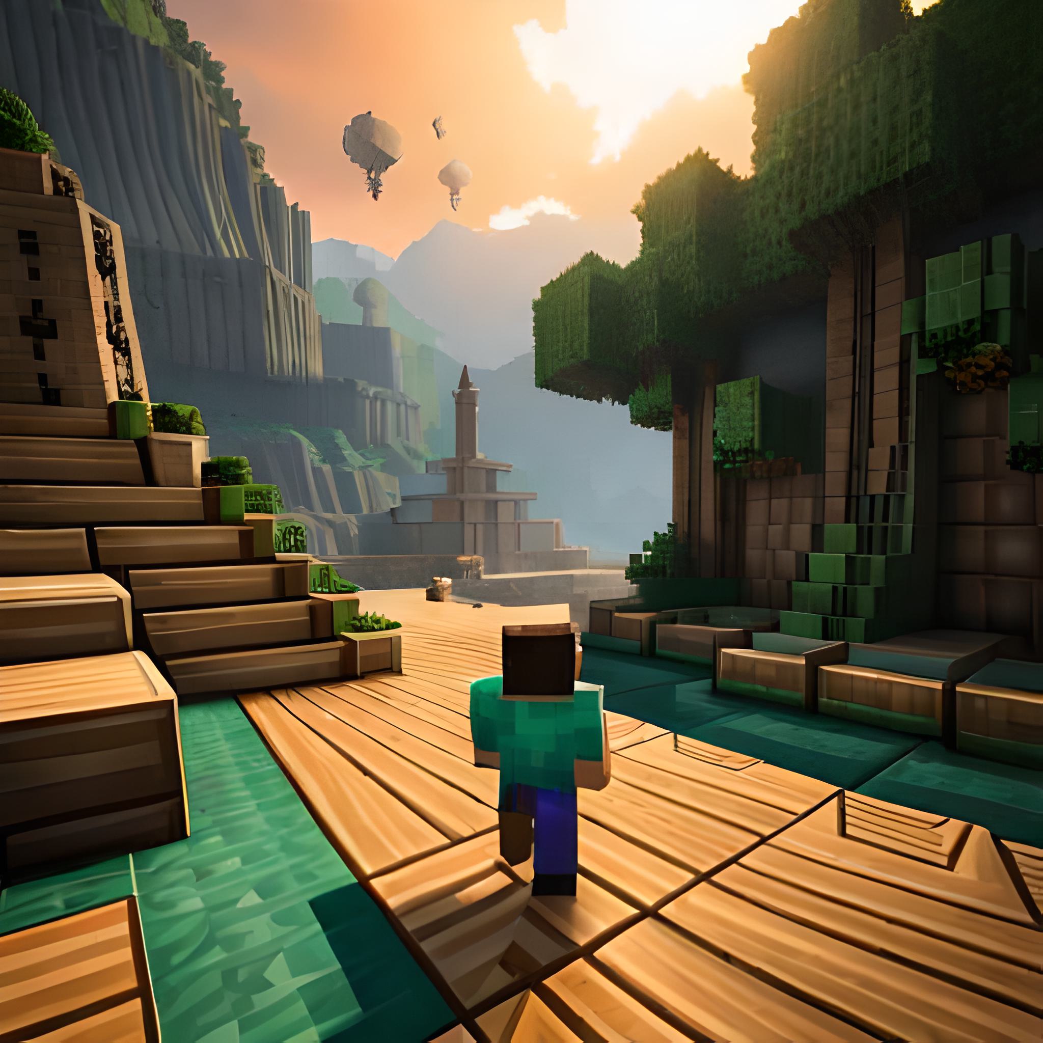 **minecraft player in hardcore world pvp with creeper 8k detailed ...