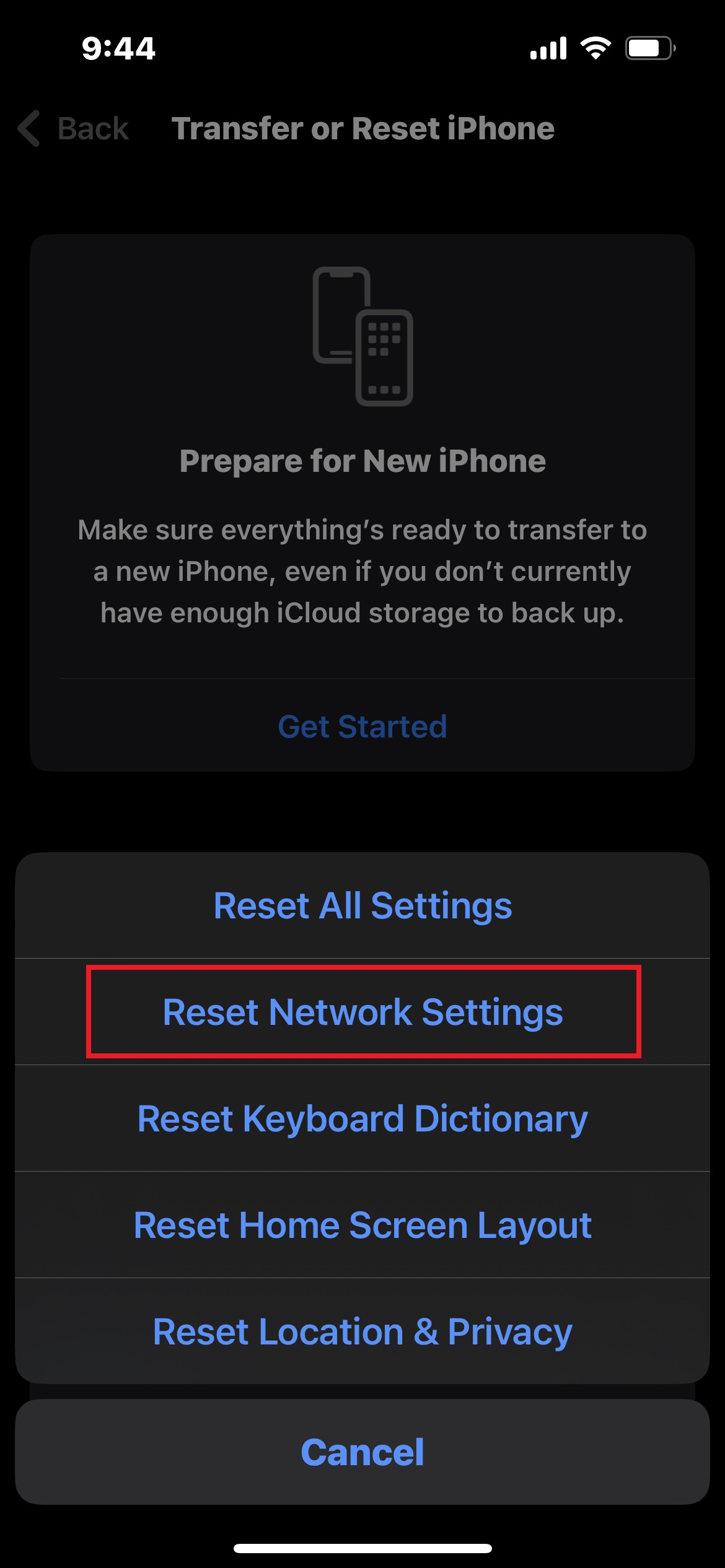 Be sure to choose "**Reset Network Settings**," not "Reset All Settings." - PUBG MOBILE