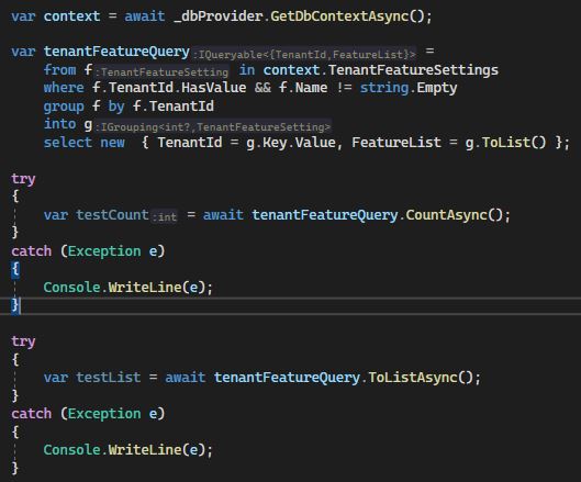 Linq 'nullable objects must have value' error source - C#