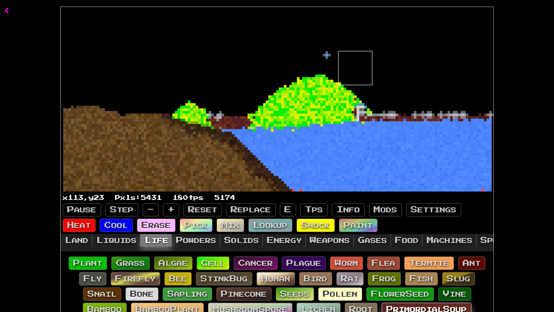 this is not accurate the beginning of life on earth - 🚨 R74n / Sandboxels