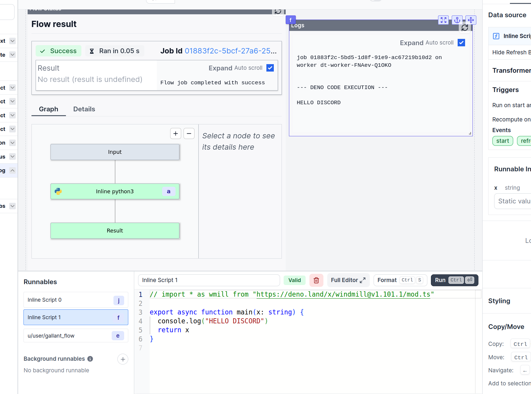 Introducing the log and flow status component so that it's easier to ...