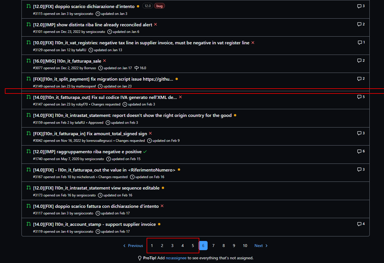 tipo qui https://github.com/OCA/l10n-italy/pull/1682#issuecomment-1510359601 la label è stata ...