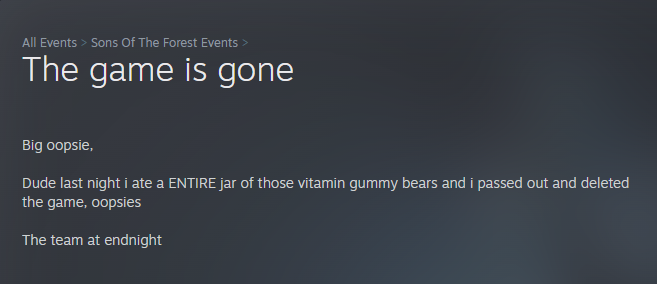 they dont even know who the son in question is - Sons Of | The Forest