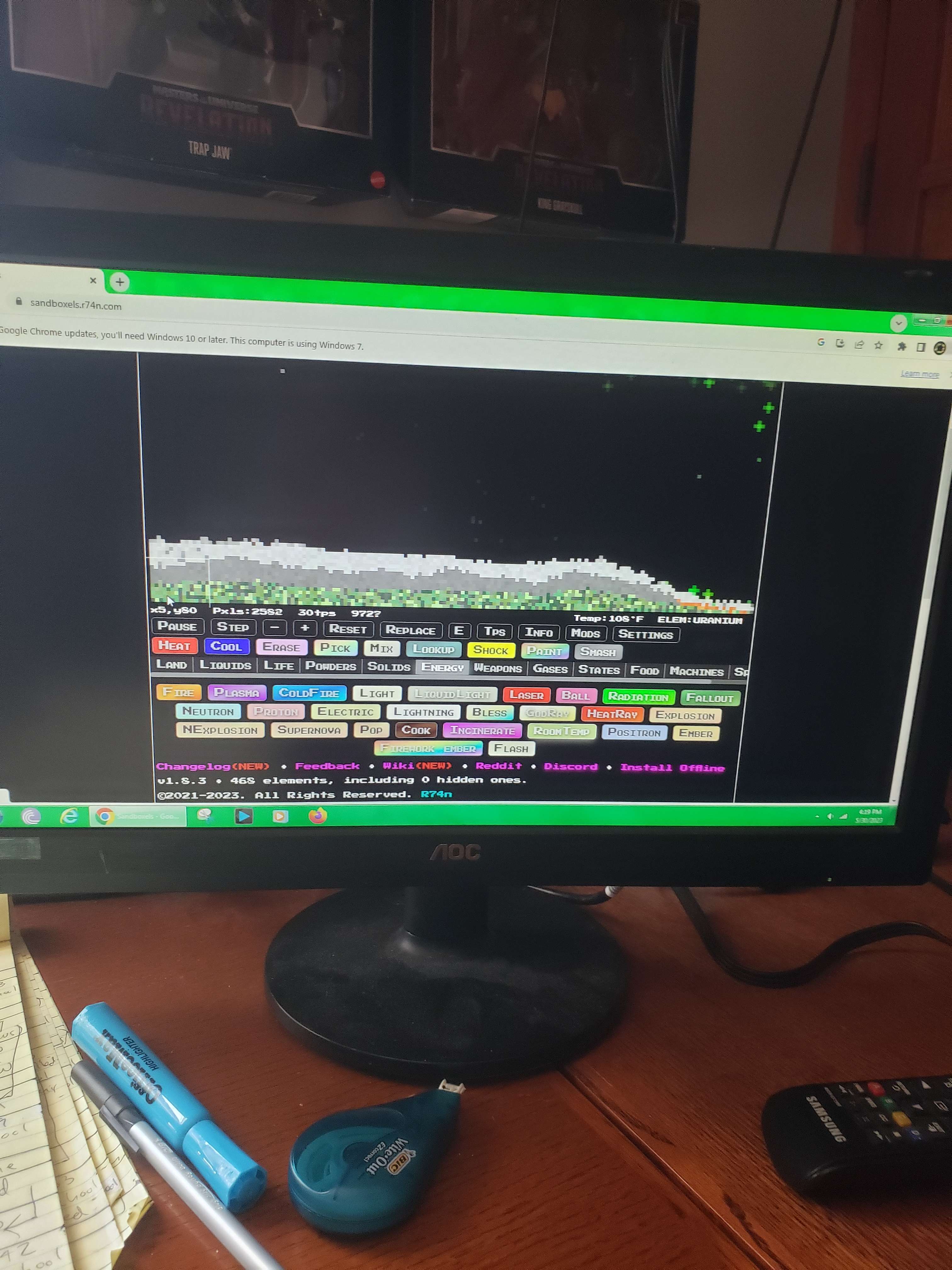 working nuclear reactor with heat-exchange system in form of water. - 🚨 R74n / Sandboxels
