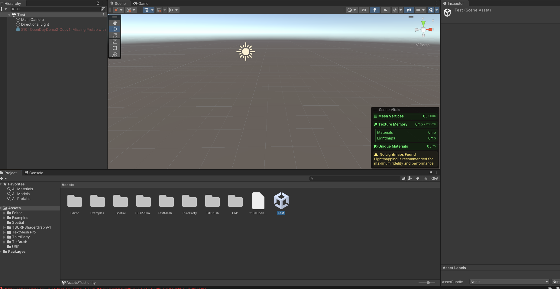 unzip that into a new directory and open it as a new Unity project - Open Brush, Open Blocks ...