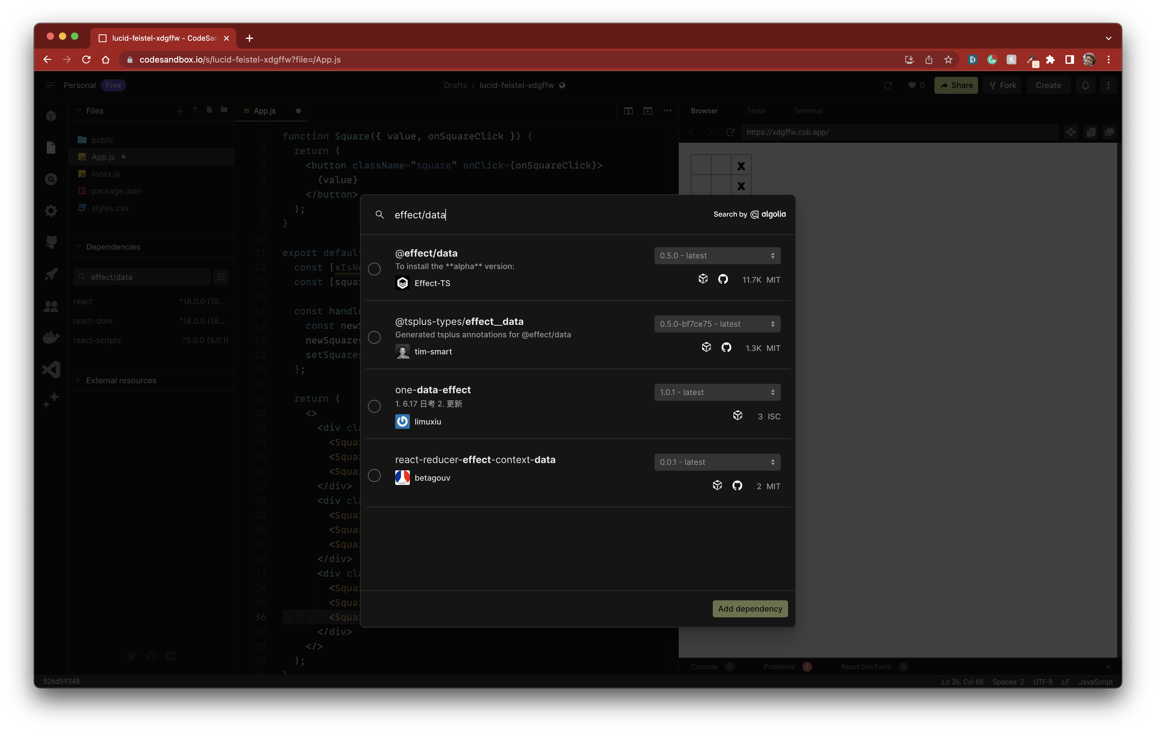 Request for Updated Version of `effect/data` in React's `Chunk` on ...