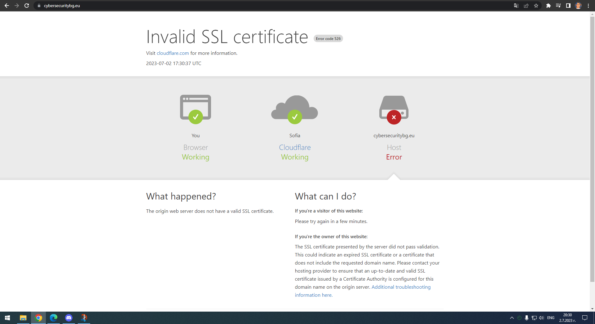Its A Cloudflare Page Just A Static Html File Cloudflare Developers