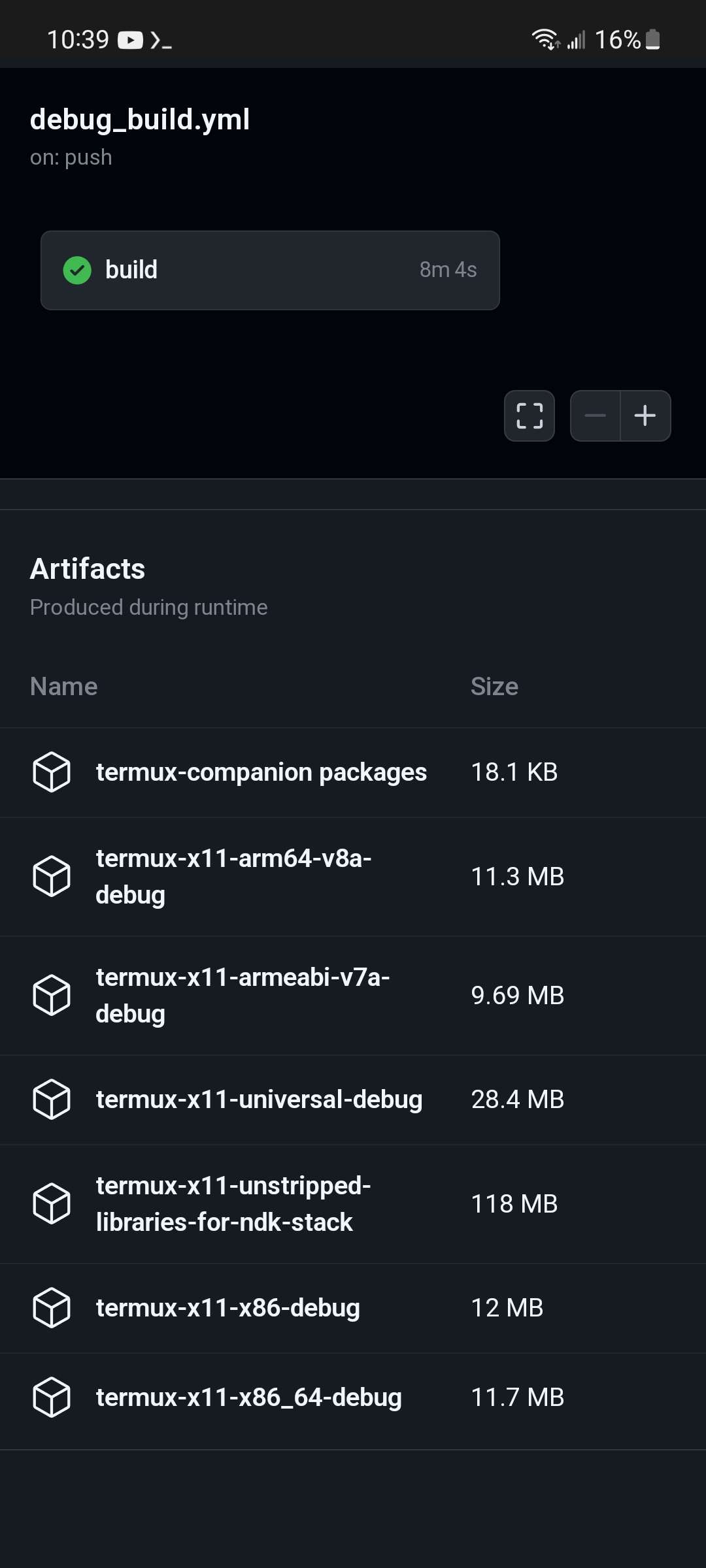 It says on gothub to install artifact but can't do that - Andronix App