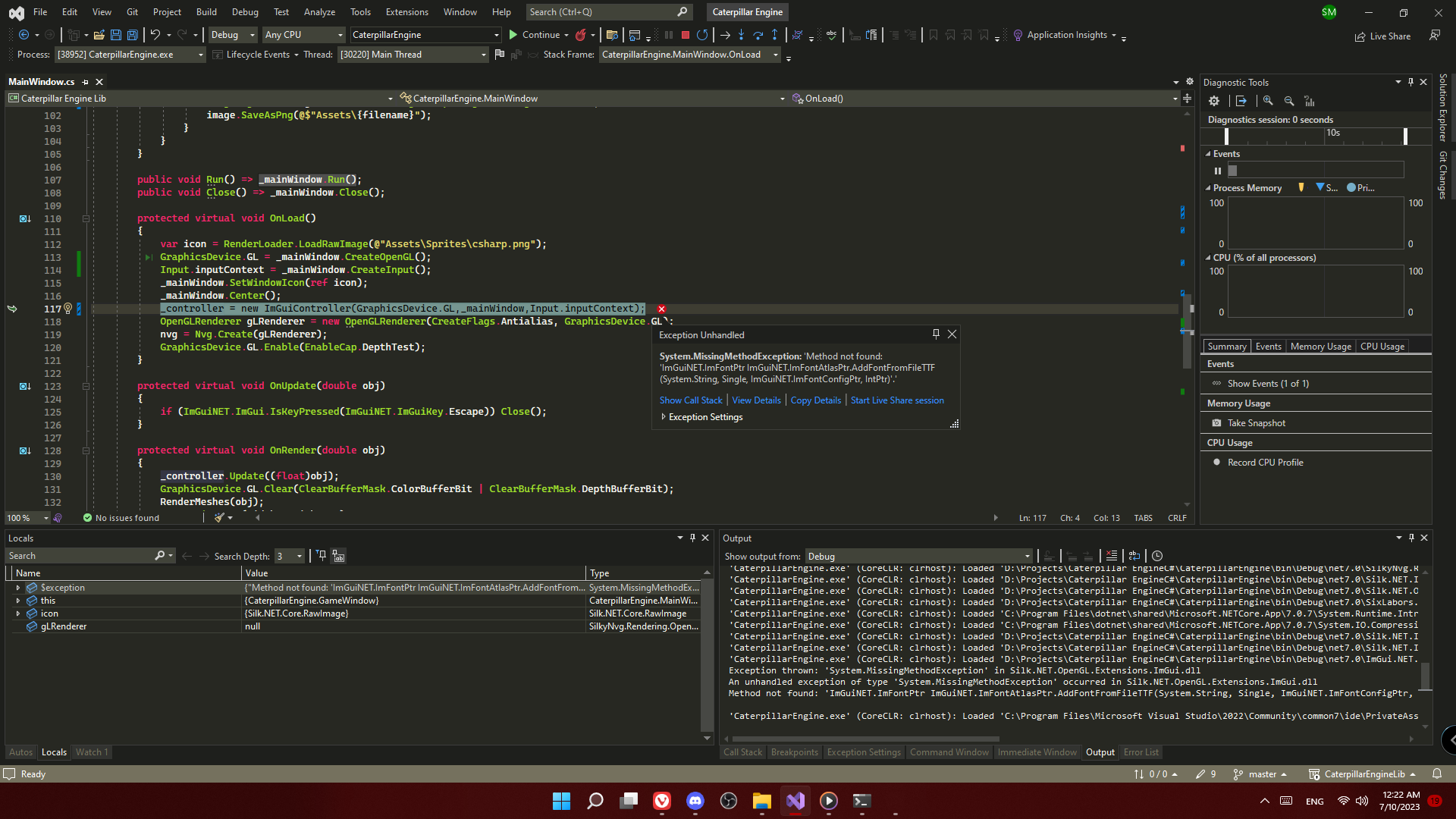 Line 17 will crash without any exception prompt - Silk.NET