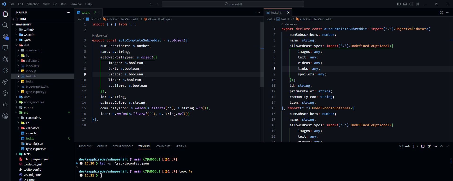 Shapeshift nested object - Sapphire - Imagine a Framework