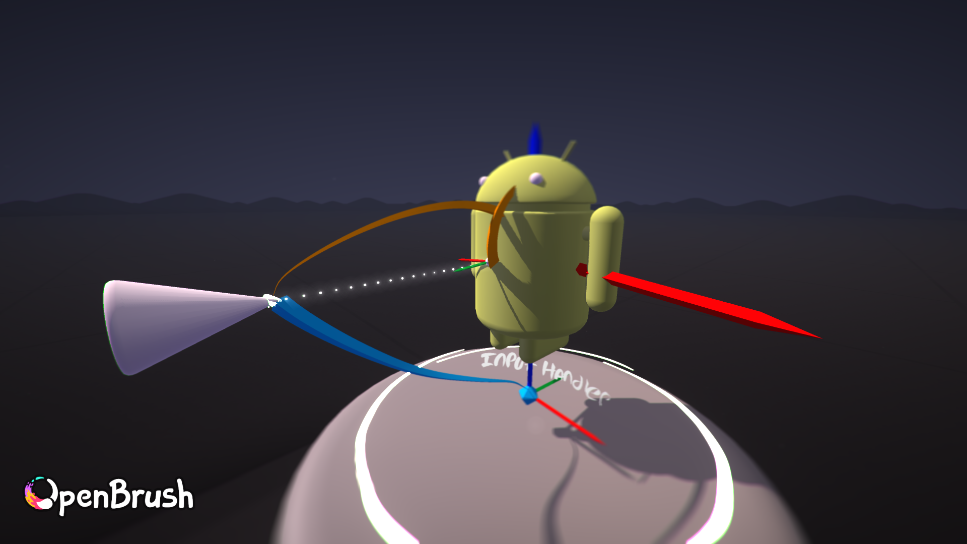 open brush diagram for magnet pinch - Stardust XR