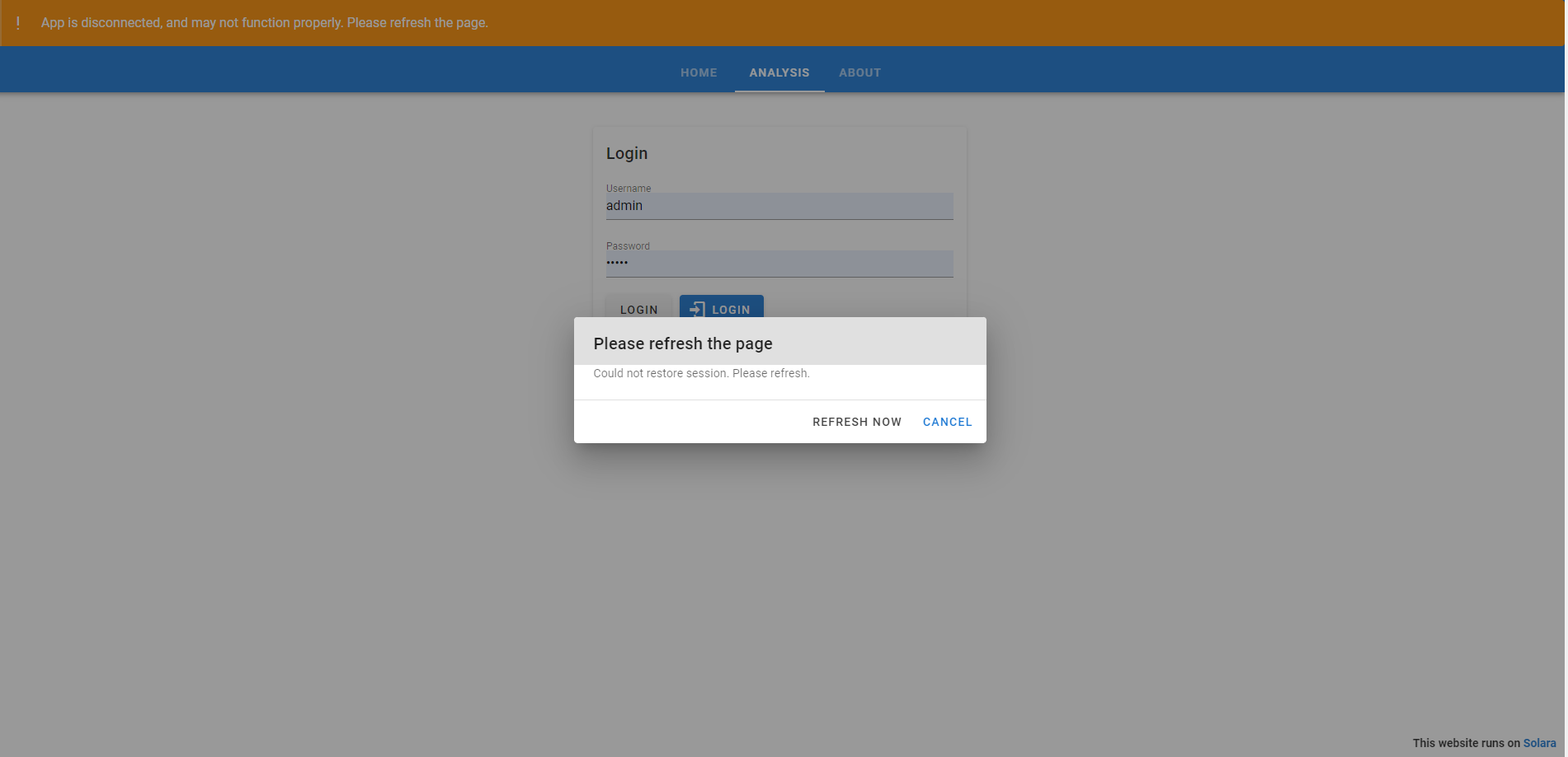 Run in a notebook cell. Running it in solara-server crashes immediately ...