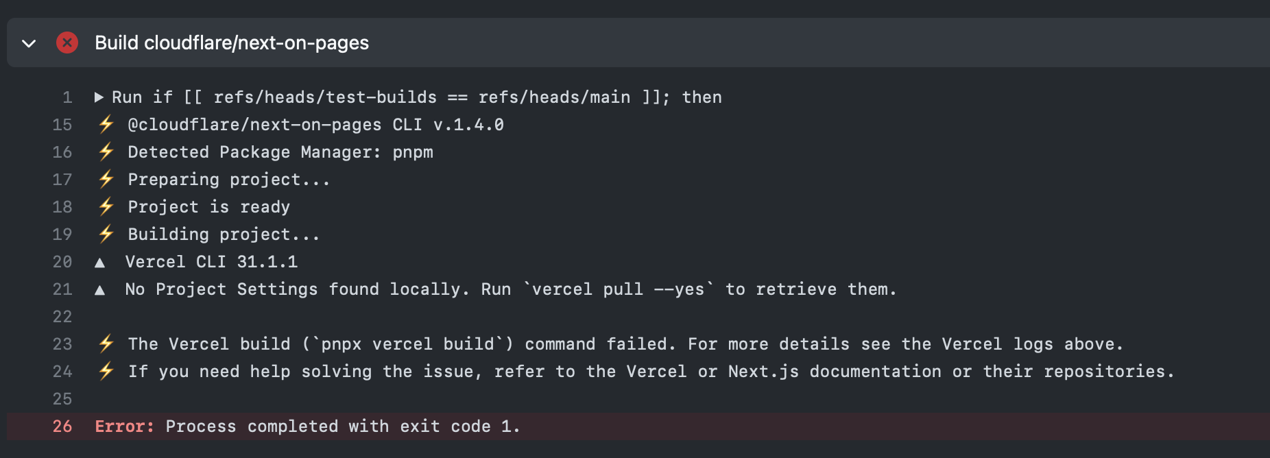 I created the vercel.json file but it is saying no settings can be found - Cloudflare Developers