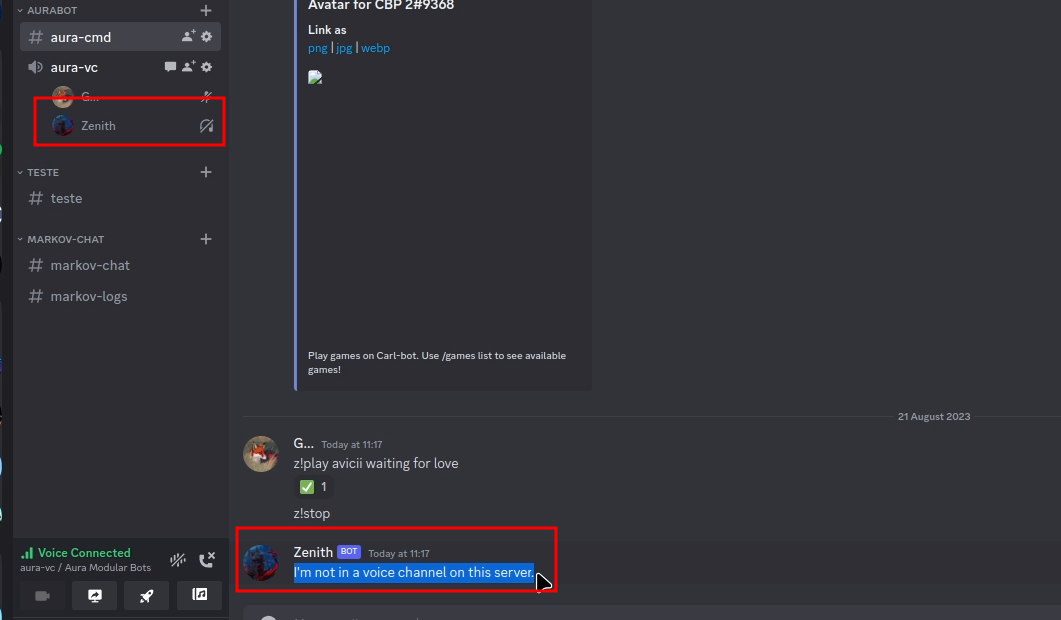 Voice self-disconnect not working with Lavalink - discord.js - Imagine an app