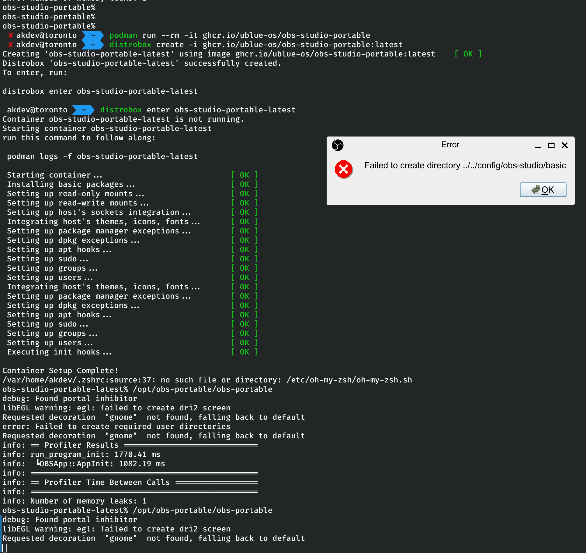 I am just wondering why we need to relocate anything, if `obs-portable` is installed in `/opt ...