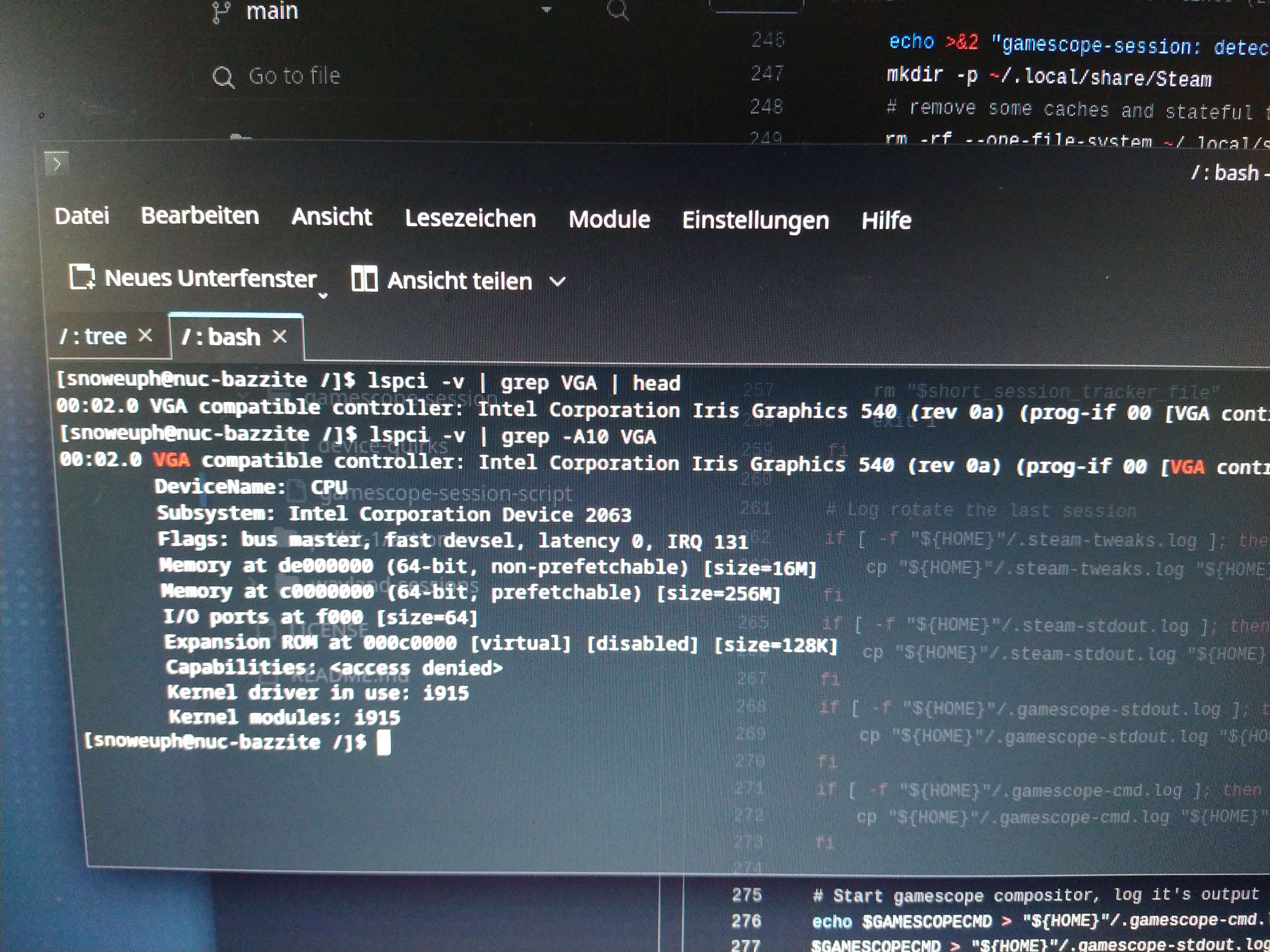 ```lspci -v | grep -A10 VGA``` - Universal Blue