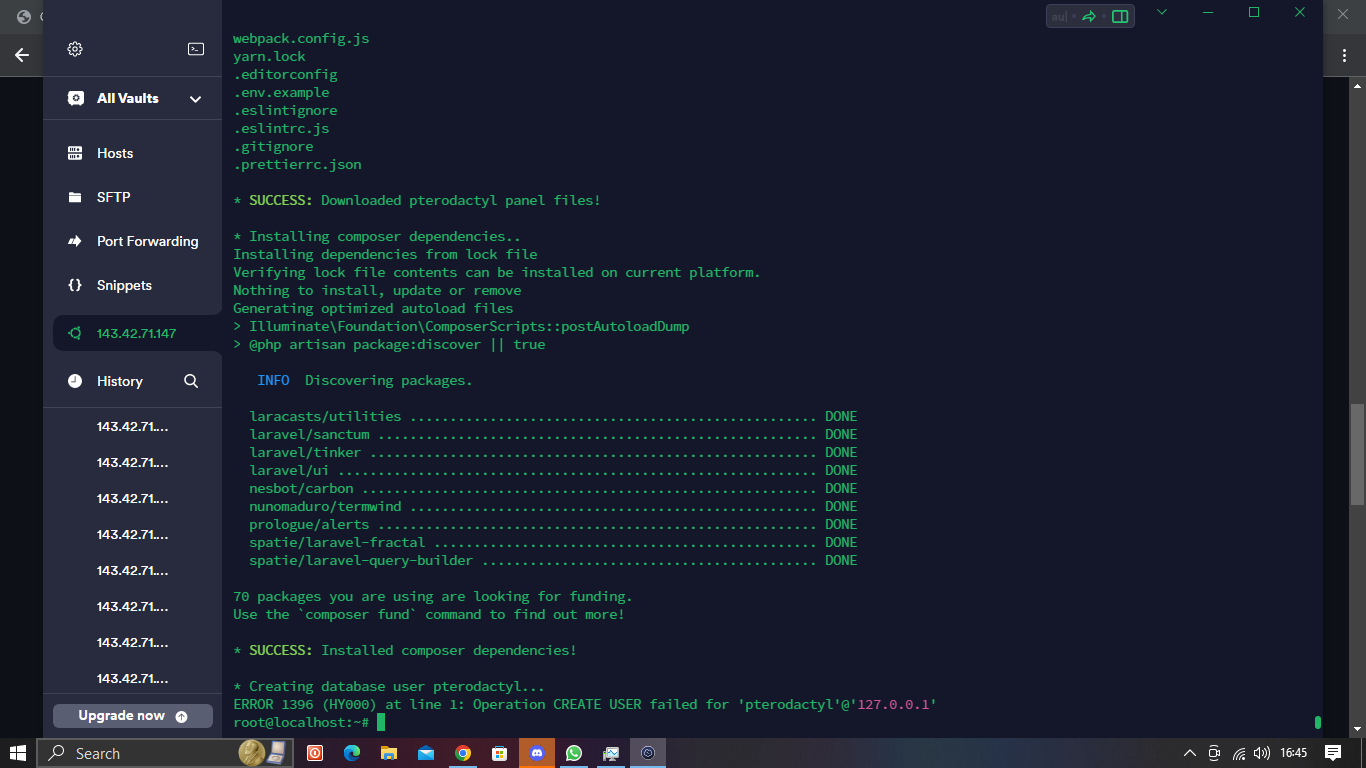 I just used the script and everything worked fine up until I got to the ...