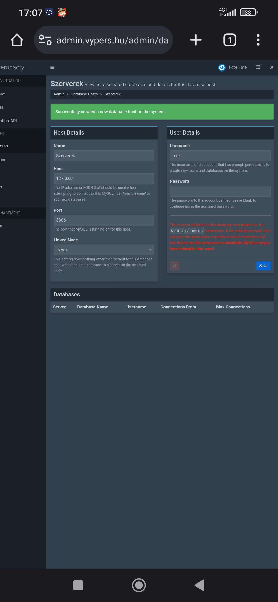 on admin panel - Pterodactyl Installation Script