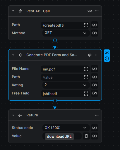 added : `{ "parameters": [ { "label": "Download URL", "key": "fullFilePath", "description": "The ...