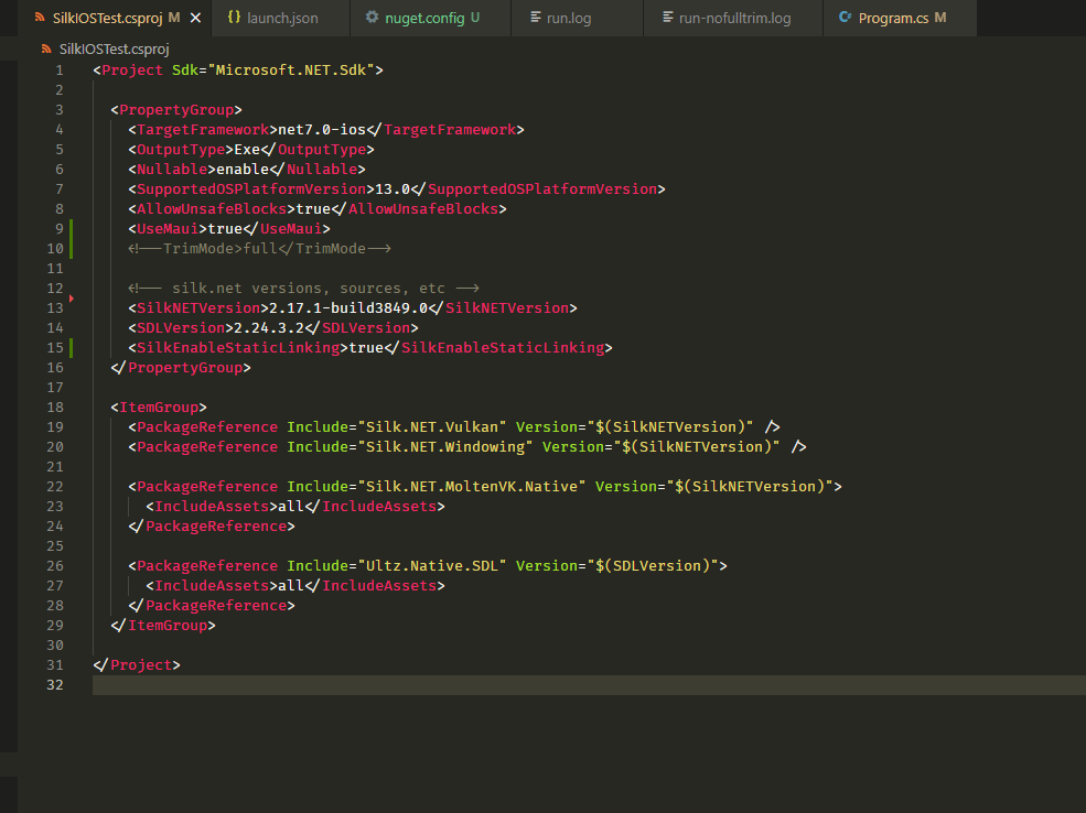 ill try enabling trim mode - Silk.NET