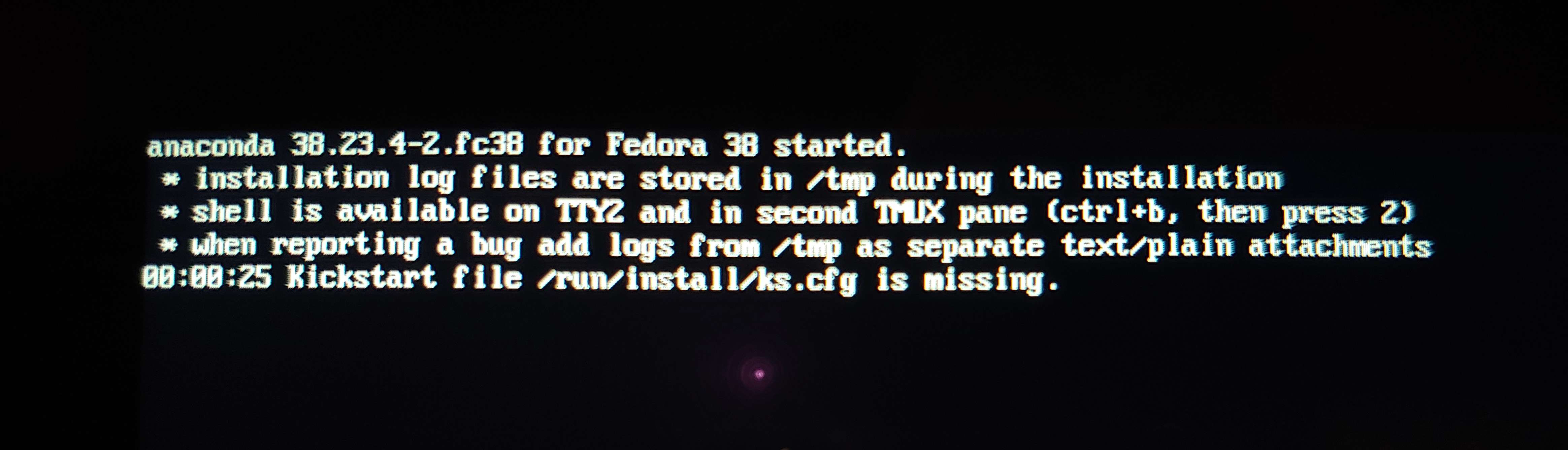 When I uye Ventoy in grub2 mode it does boot but Anaconda doesn't start and I get this ...