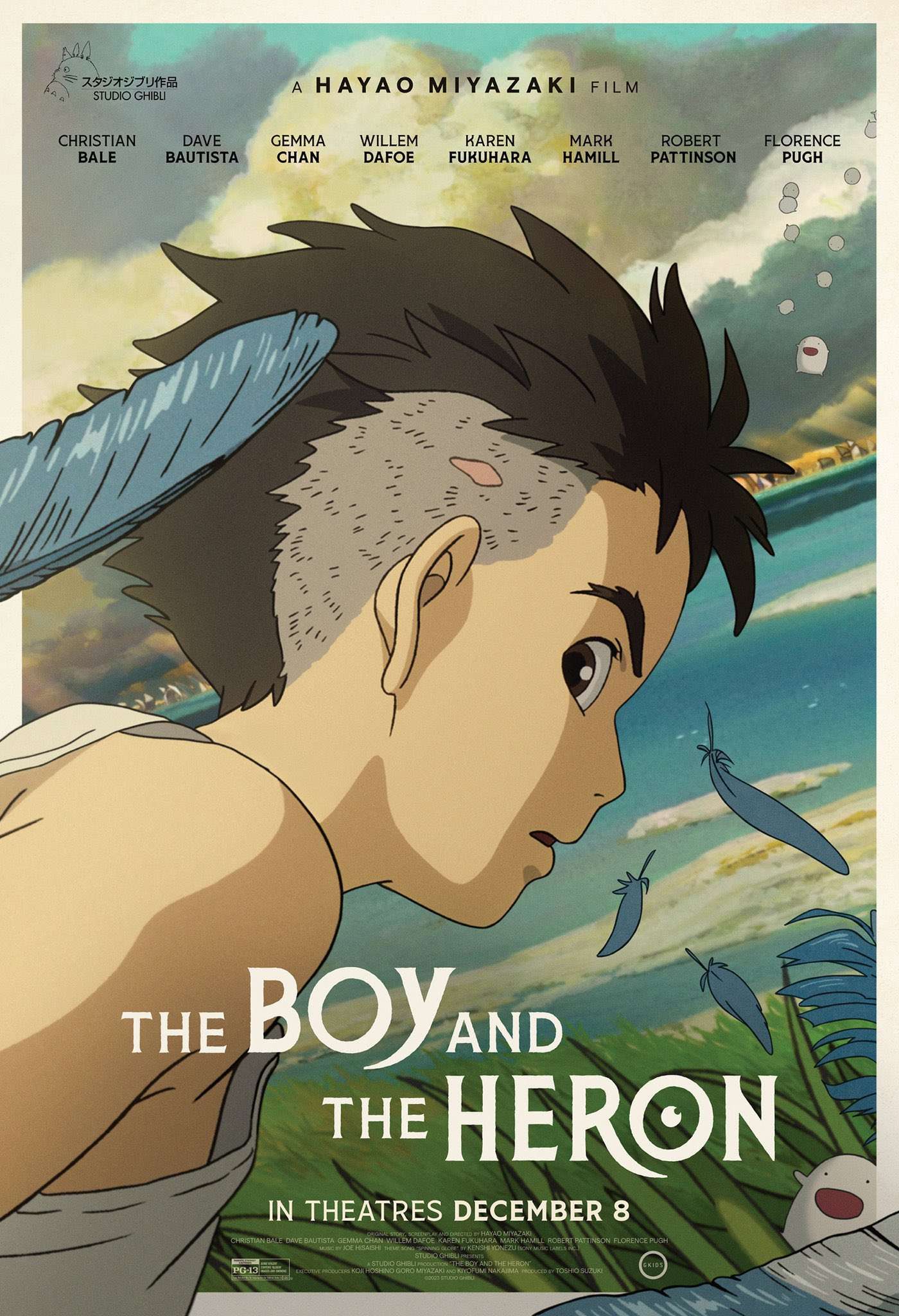 The first poster for the English dub of **‘THE BOY AND THE HERON ...