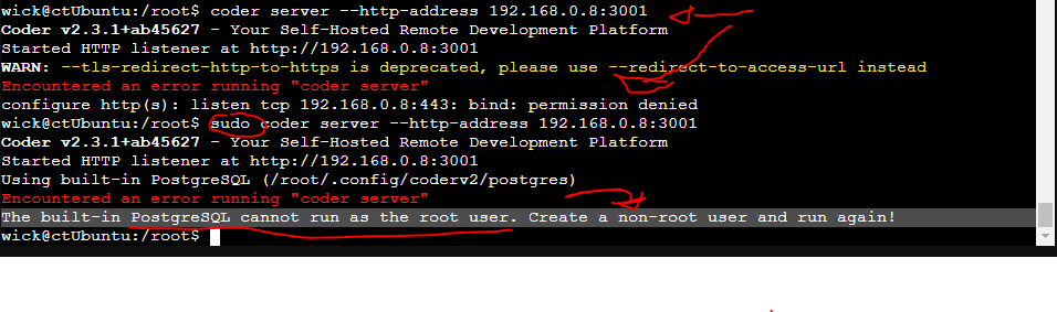 error: bind: permission denied - Coder.com