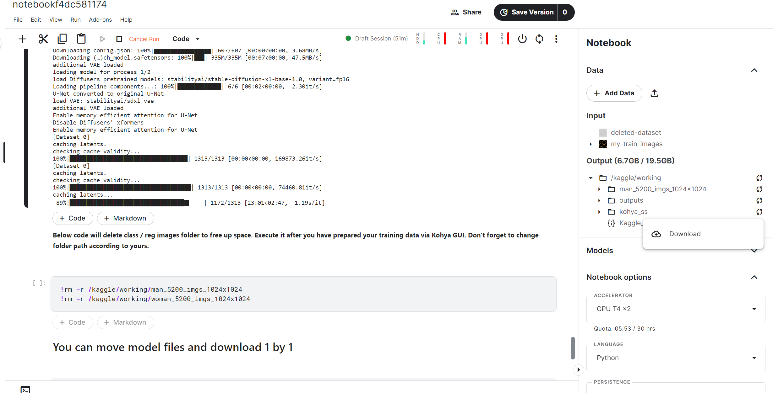 you can use kaggle to generate images - Software Engineering Courses (SECourses)