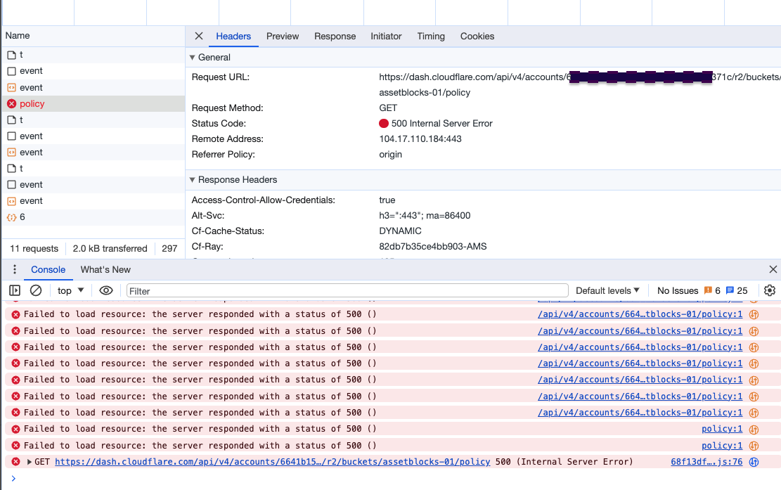 Hey. I'm getting errors on the web interface. We encountered an internal error. Please try again ...