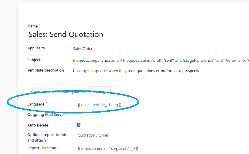 Esatto. Per quanto riguarda la "lang" possiamo dire che coincide col destinarario perché di ...