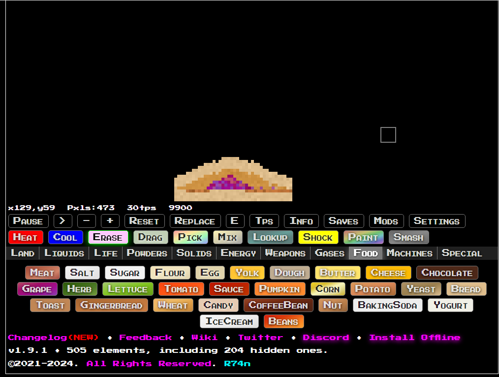 and ice cream - ⛄ R74n / Sandboxels