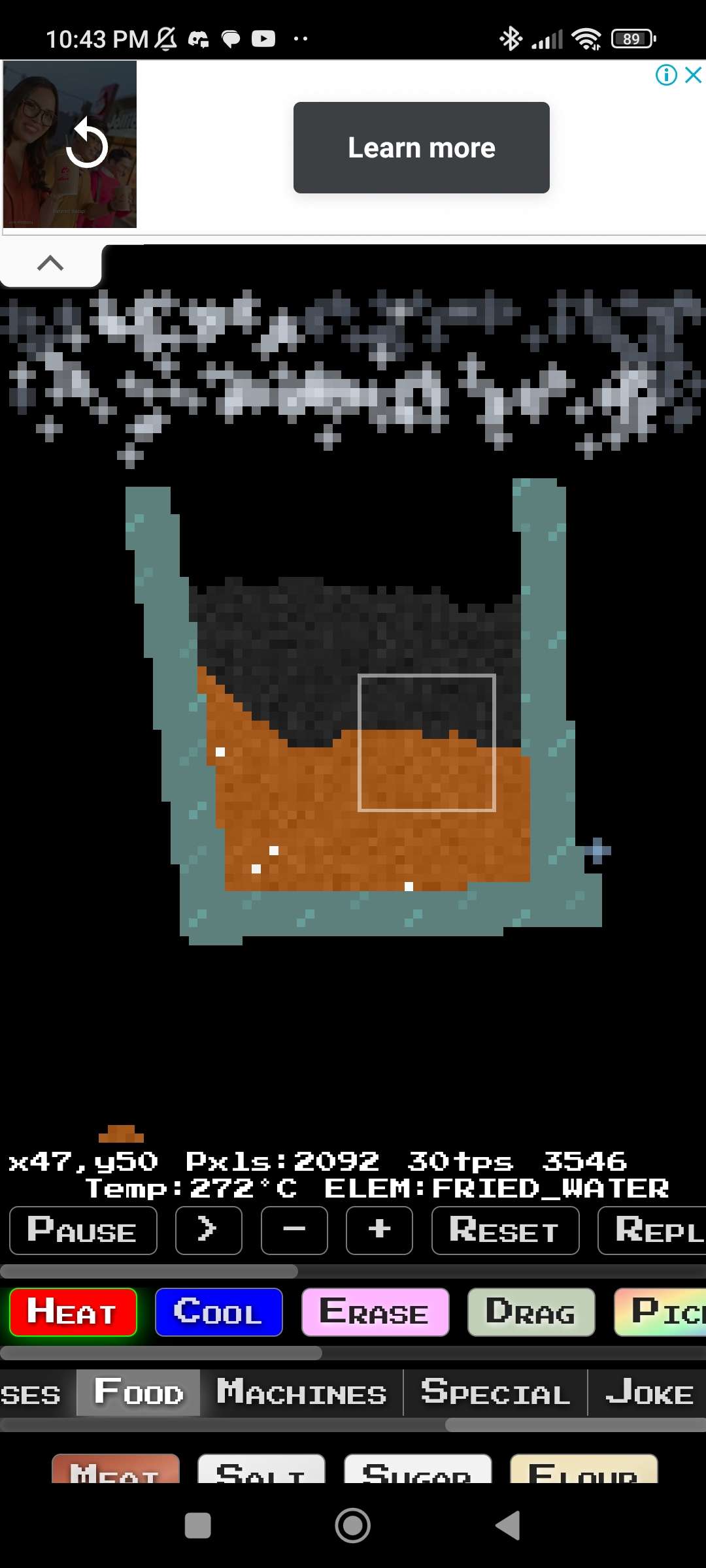 i made a game called Gallux Force - white is gallium and black is void ...