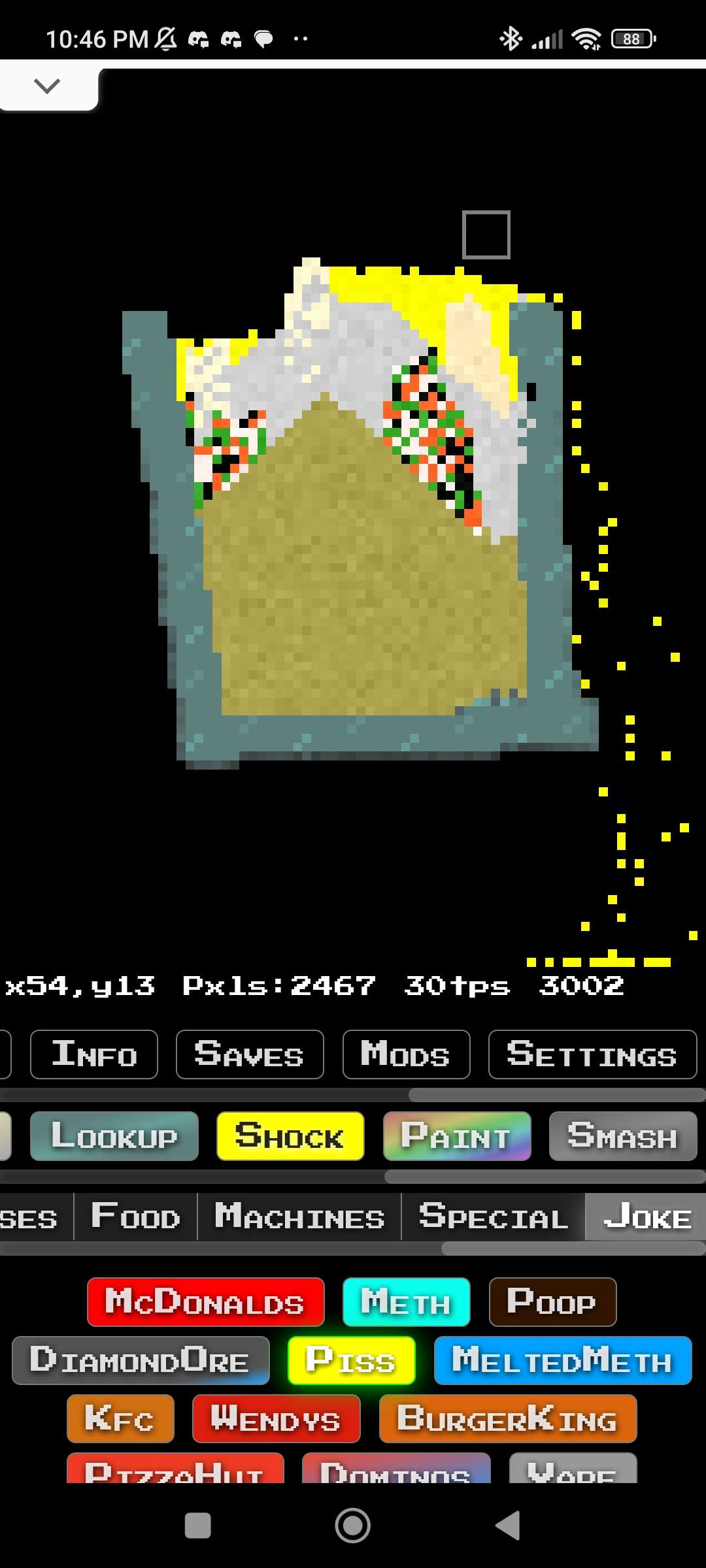 i made a game called Gallux Force - white is gallium and black is void ...