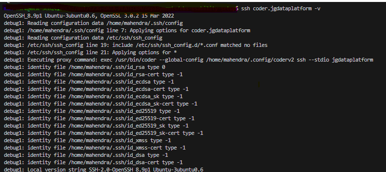 Error While connecting to VS Code Desktop when running coder on ...