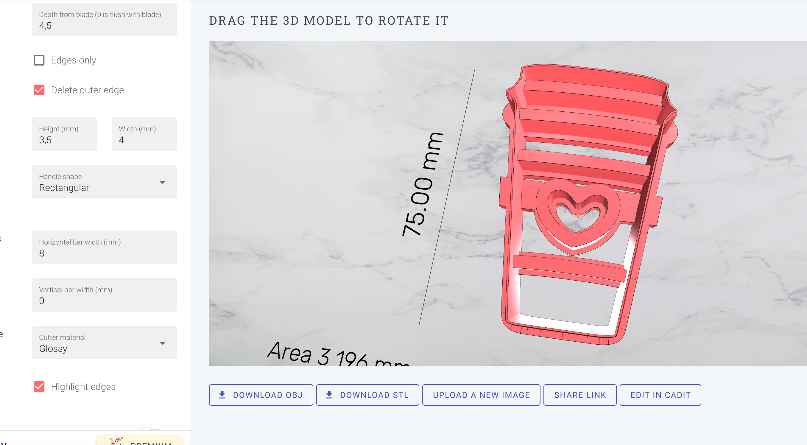 with a thickness of 2- mm - Cookiecad