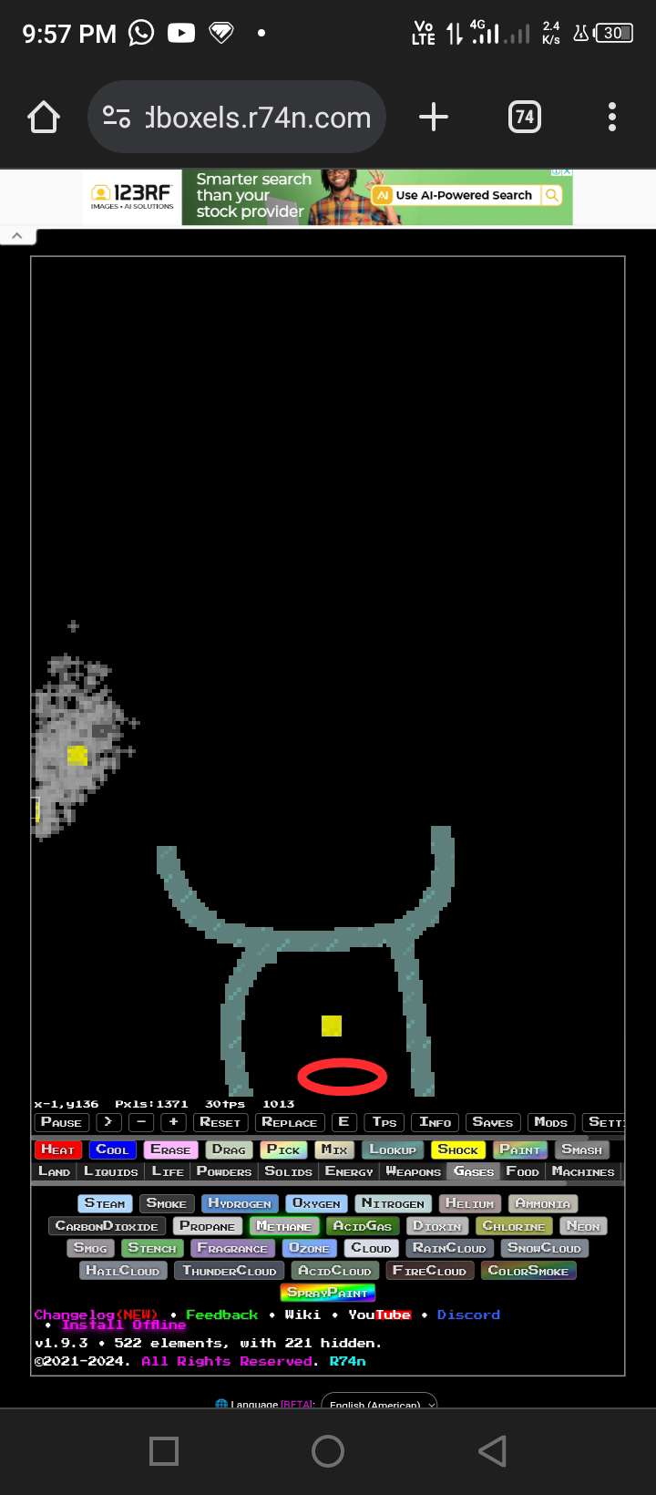 well just place the methane beneath the burner - 🚨 R74n / Sandboxels