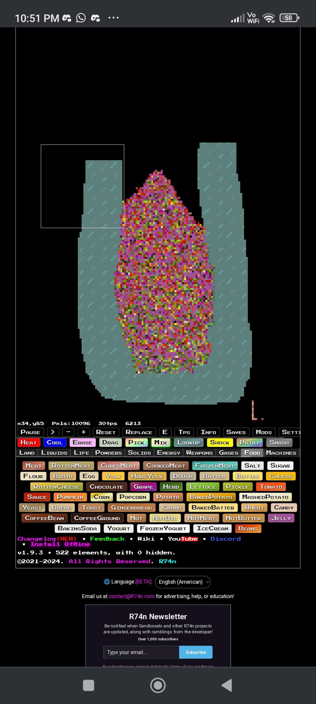 I made soda and a human test - 🚨 R74n / Sandboxels
