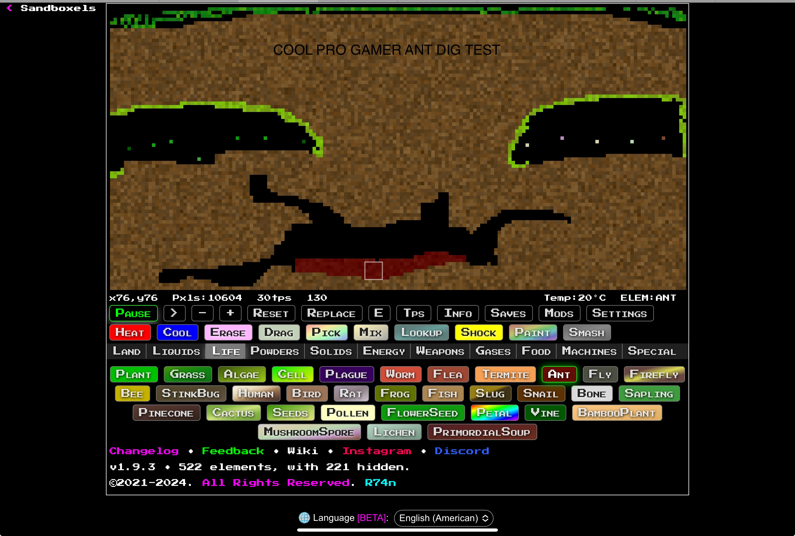 Stage 2 - 🚨 R74n / Sandboxels