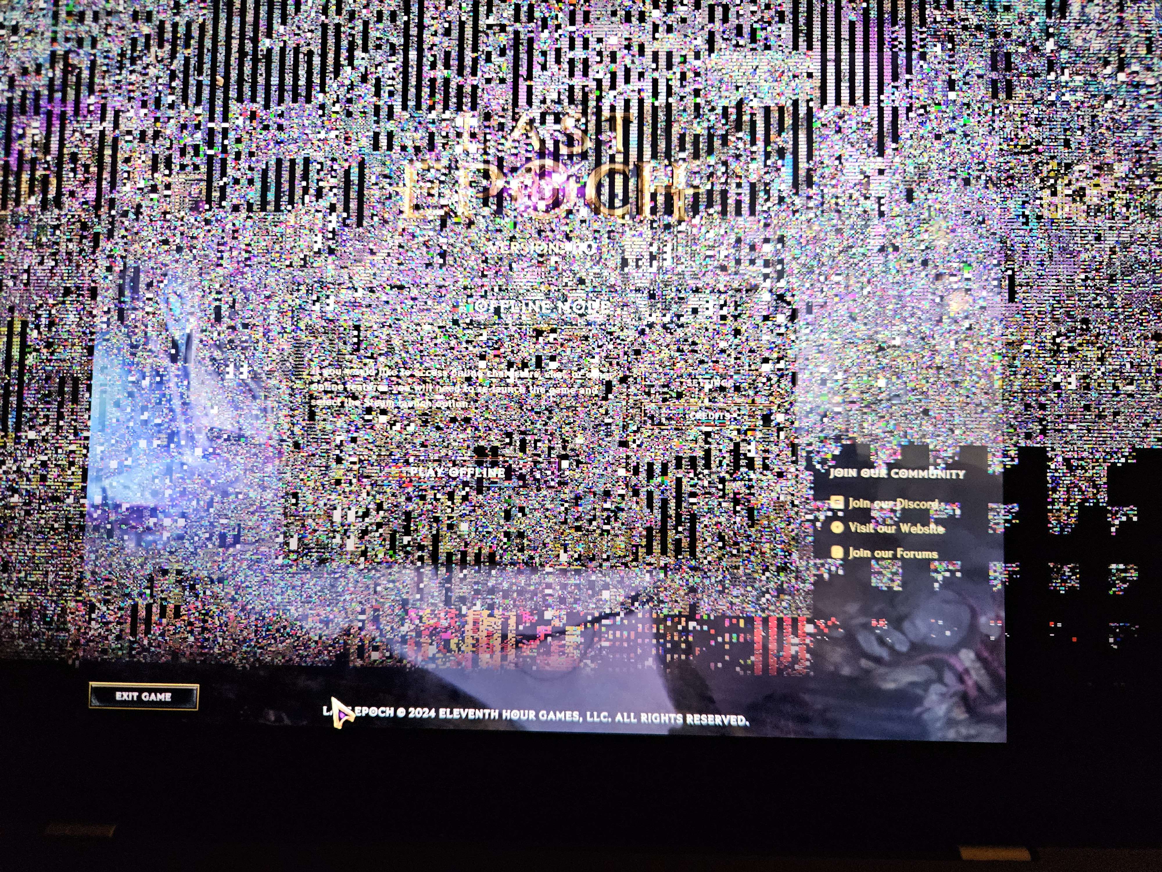 Quick question, is there a known issue of graphics corruption in Steam ...