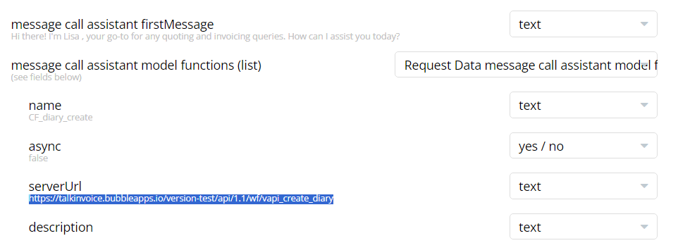 Issue with "Function Call" urls - VAPI